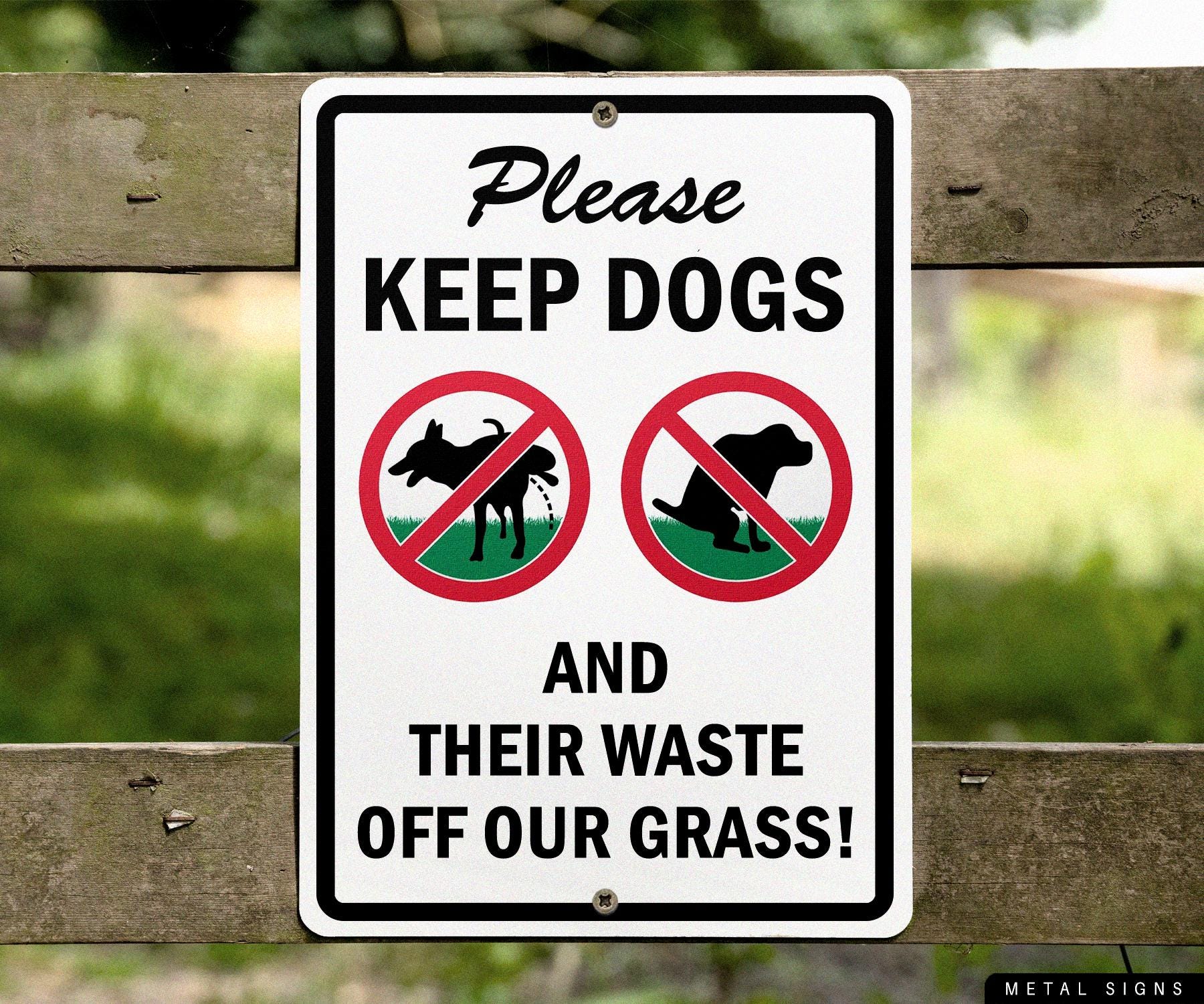 Dogs off Grass Sign, Please Keep off Lawn, No Dog Pee, Weatherproof ...