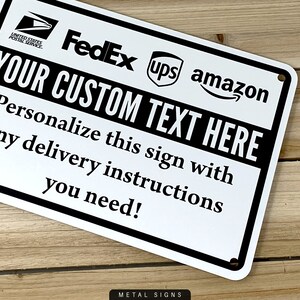 Custom Delivery Sign, Deliveries, Packages Sign, Metal Sign, USPS ...