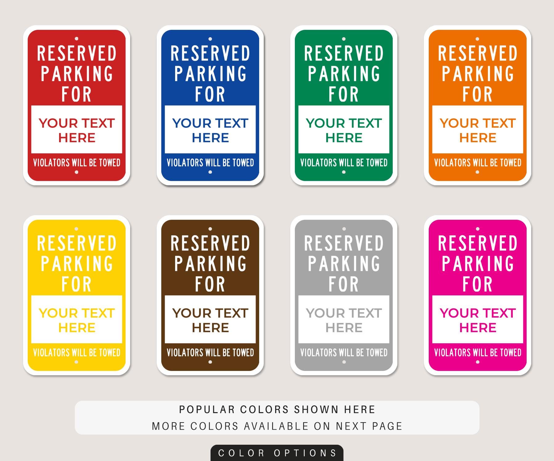 Custom Reserved Parking Sign: Personalized Metal Outdoor Sign - Etsy