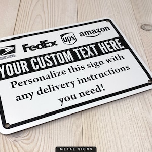 Custom Delivery Sign, Deliveries, Packages Sign, Metal Sign, USPS ...