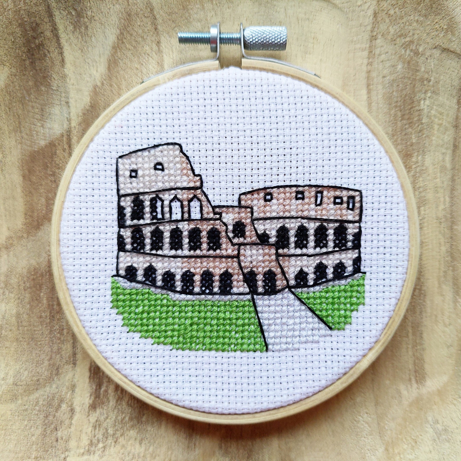 Colosseum Rome Cross Stitch PDF Pattern | 10cm / 4" | Instant Digital ...
