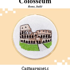 Colosseum Rome Cross Stitch PDF Pattern | 10cm / 4" | Instant Digital ...