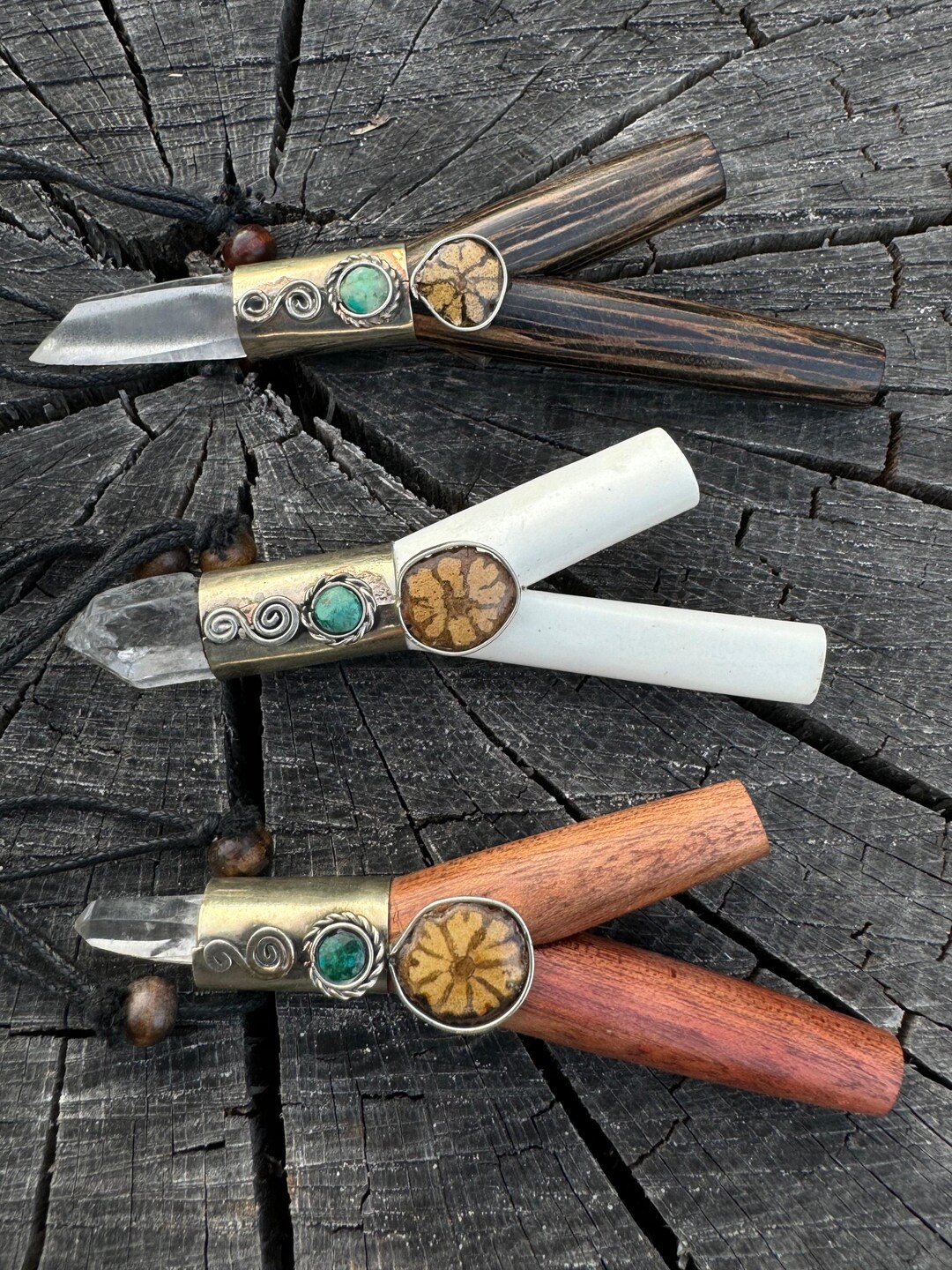 Shipibo Kuripe Necklace W/ Metal, Aya and Quartz - Etsy