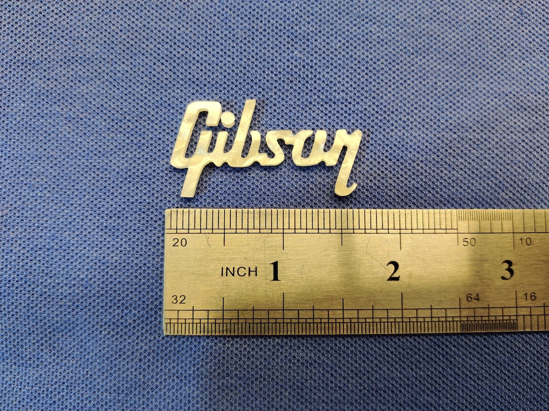 2 Pcs Gibson Current Style MOP Mother of Pearl Pearloid Inlay Logo for ...