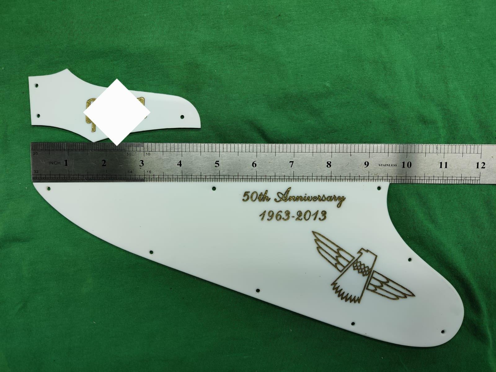 Thunderbird Anniversary Bass White Pickguard and Trc Truss Rod Cover ...