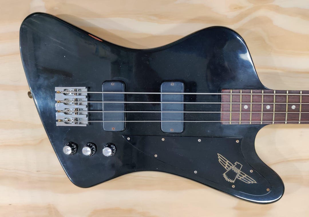 Thunderbird Studio Bass Black Pickguard and Trc Truss Rod Cover Set ...