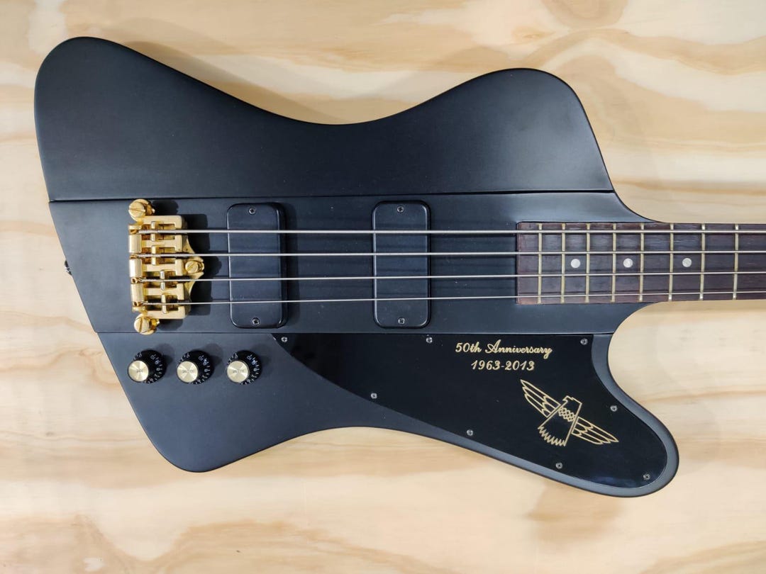 Thunderbird Anniversary Bass Black Pickguard and Trc Truss Rod Cover ...