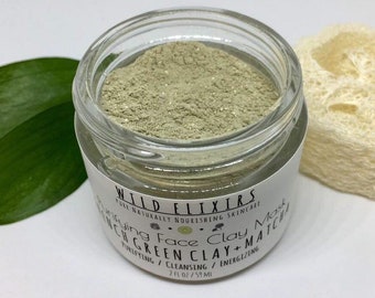 Organic Matcha & Clay Face Mask, Purifying French Green Clay Mask ...