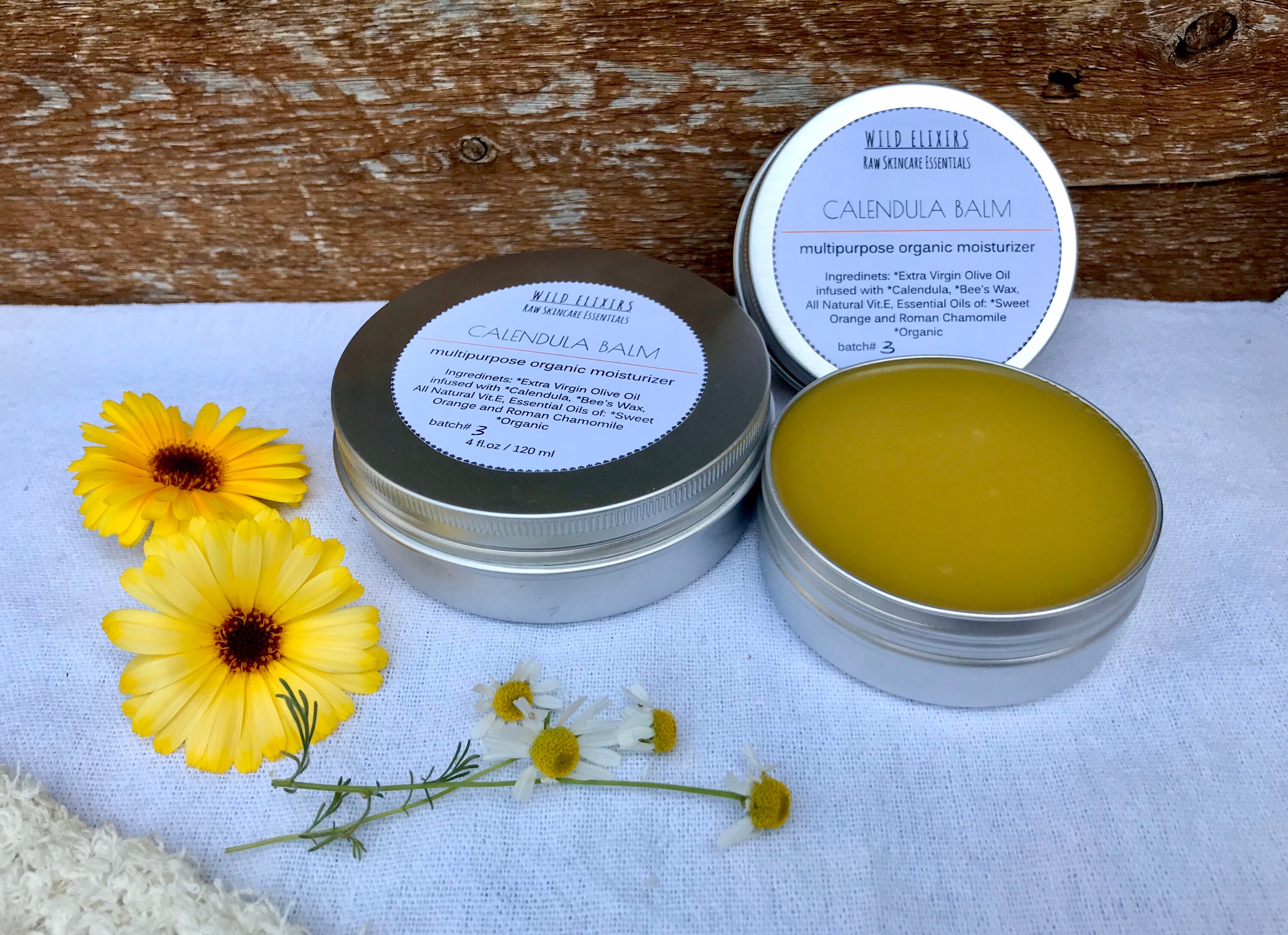 Organic Calendula Balm, All-purpose Herbal Healing Salve, Unscented or ...