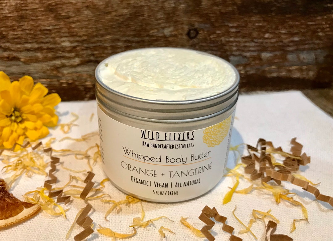 ORANGE TANGERINE Organic Body Butter, Essential Oil Body Butter, Juicy ...