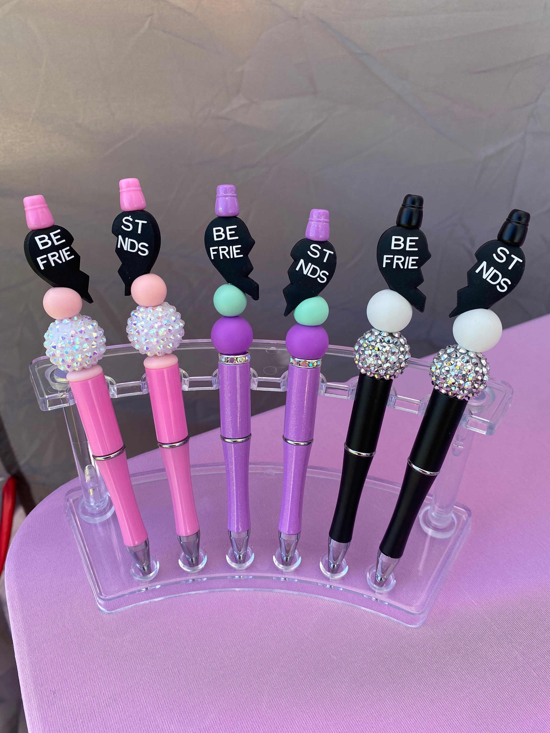 BFF Pen Set| Beaded Pen| Silicone Beads| BFF | Friends | Unique Gifts ...