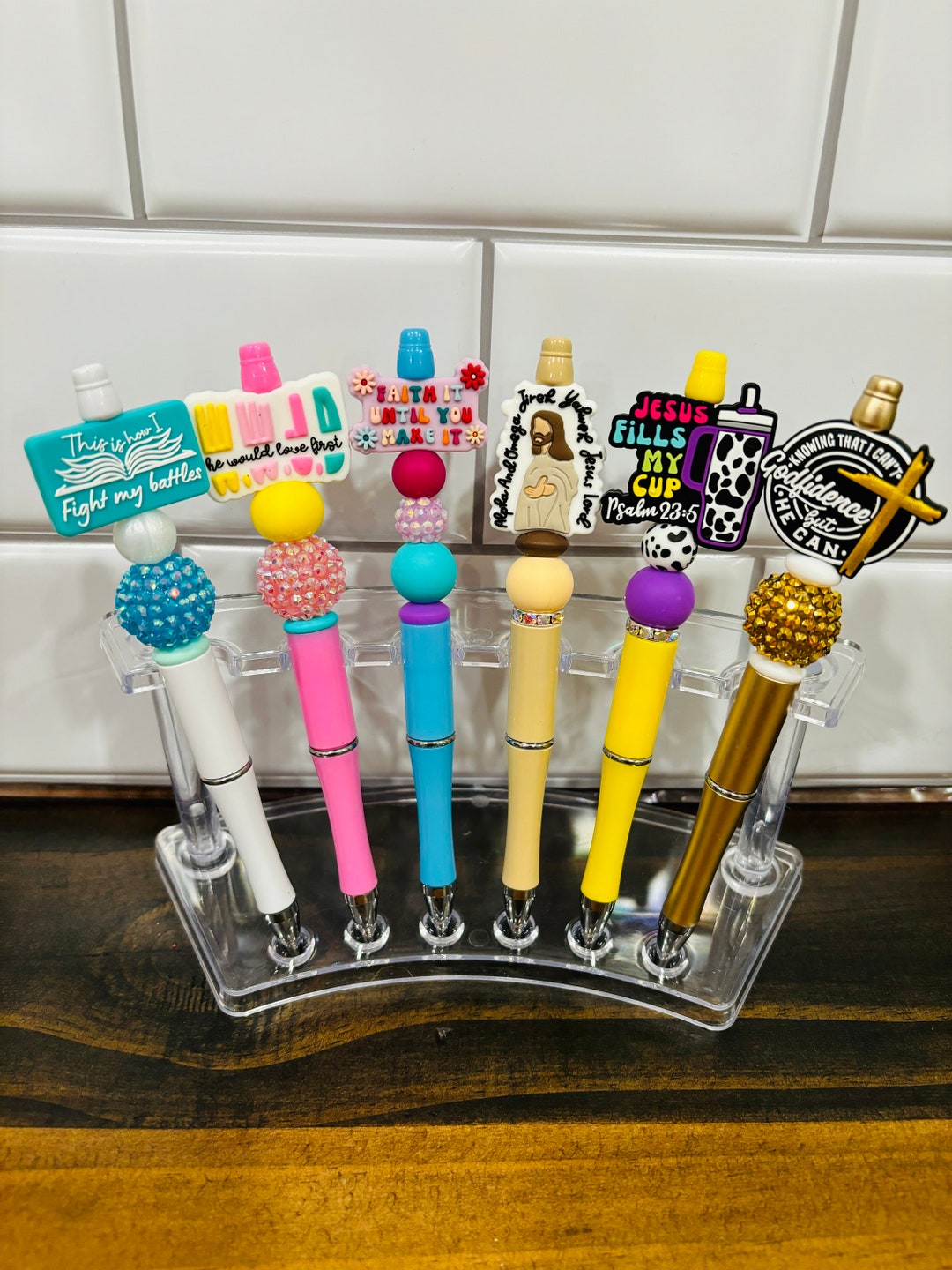 Walk by Faith |silicone Beads| Beaded Pens| Unique Gifts| Office ...