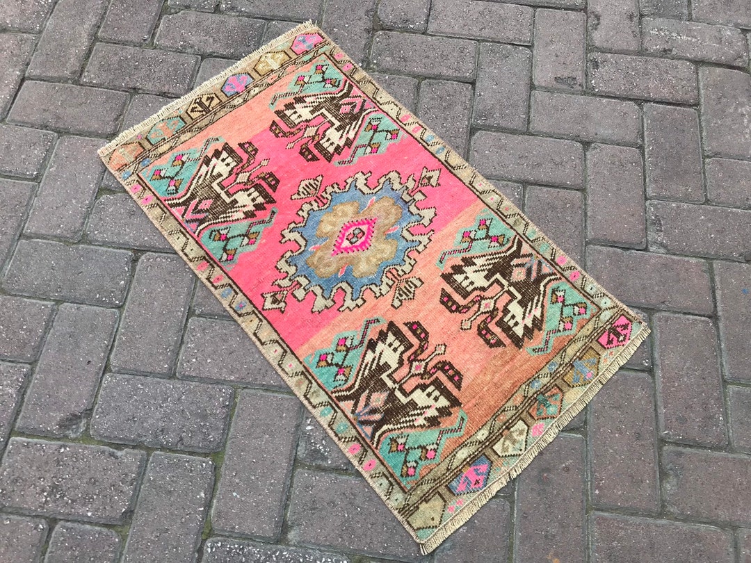 Door Mat Rug, Area Small Rug, Azteck Small Rug, Vintage Small Rug, Boho ...