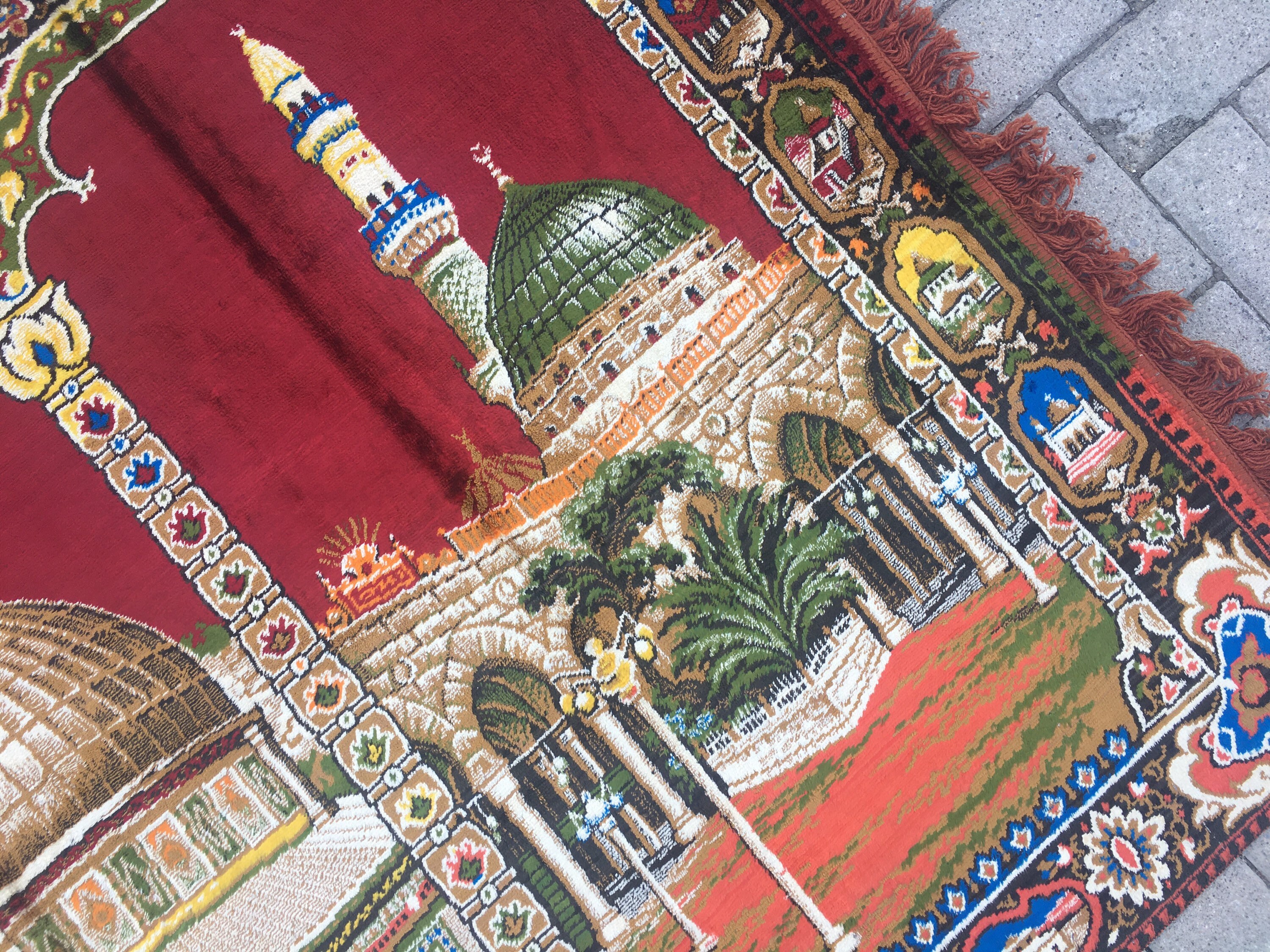 Wall Decor Pretty Islamic Pattern Vintage Rug Machine Made - Etsy