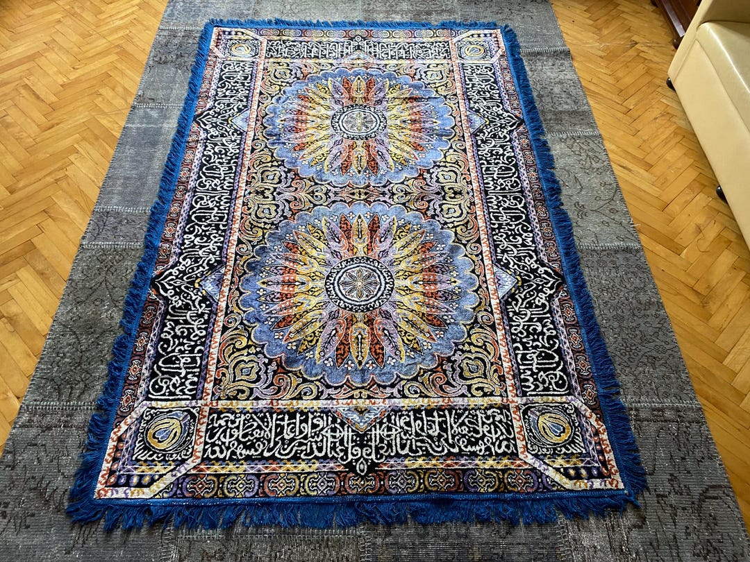 Vintage Islamic Tablecloth, Calligraphy Wall Tapestry, Turkish ...