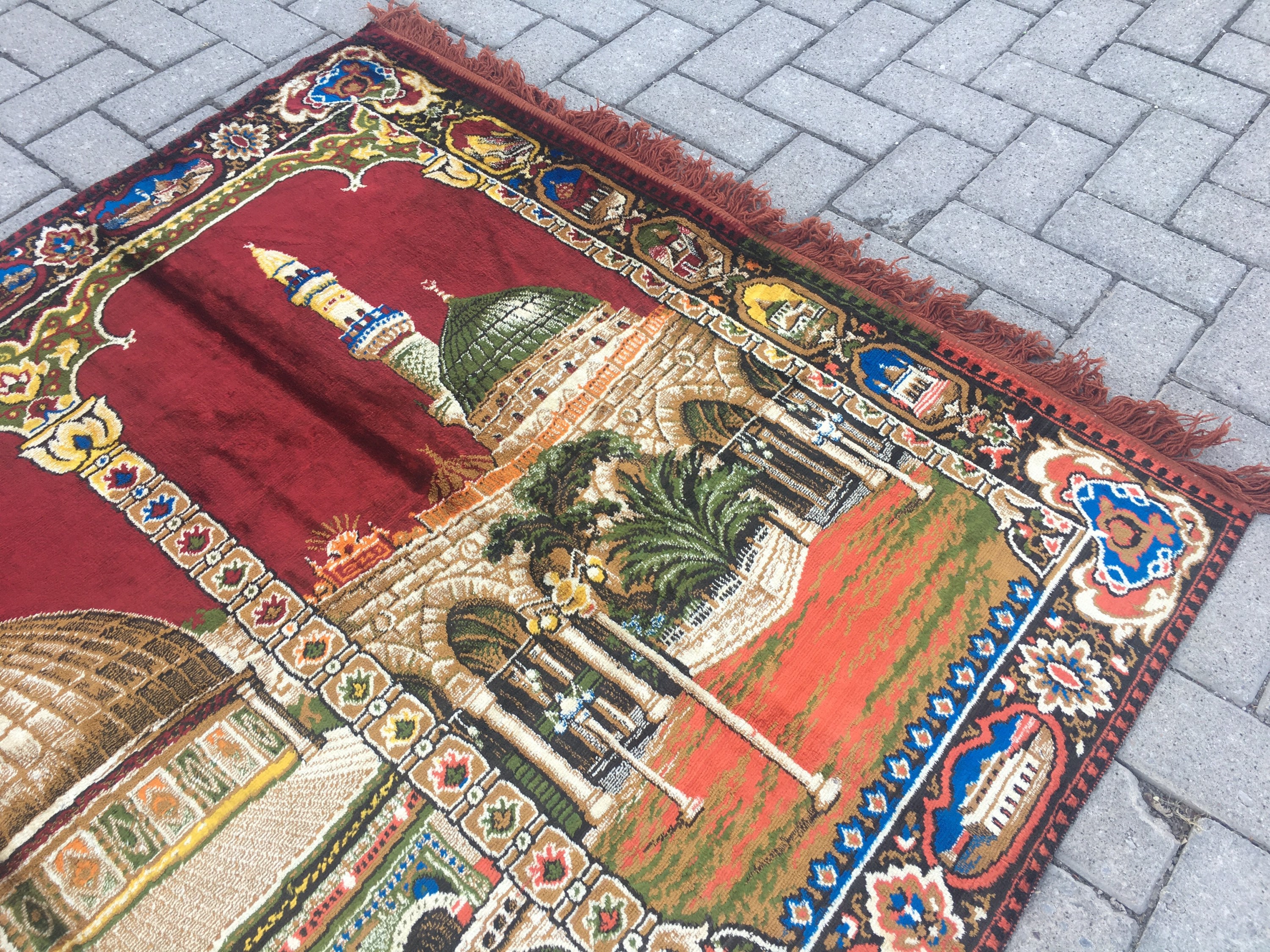 Wall Decor Pretty Islamic Pattern Vintage Rug Machine Made - Etsy