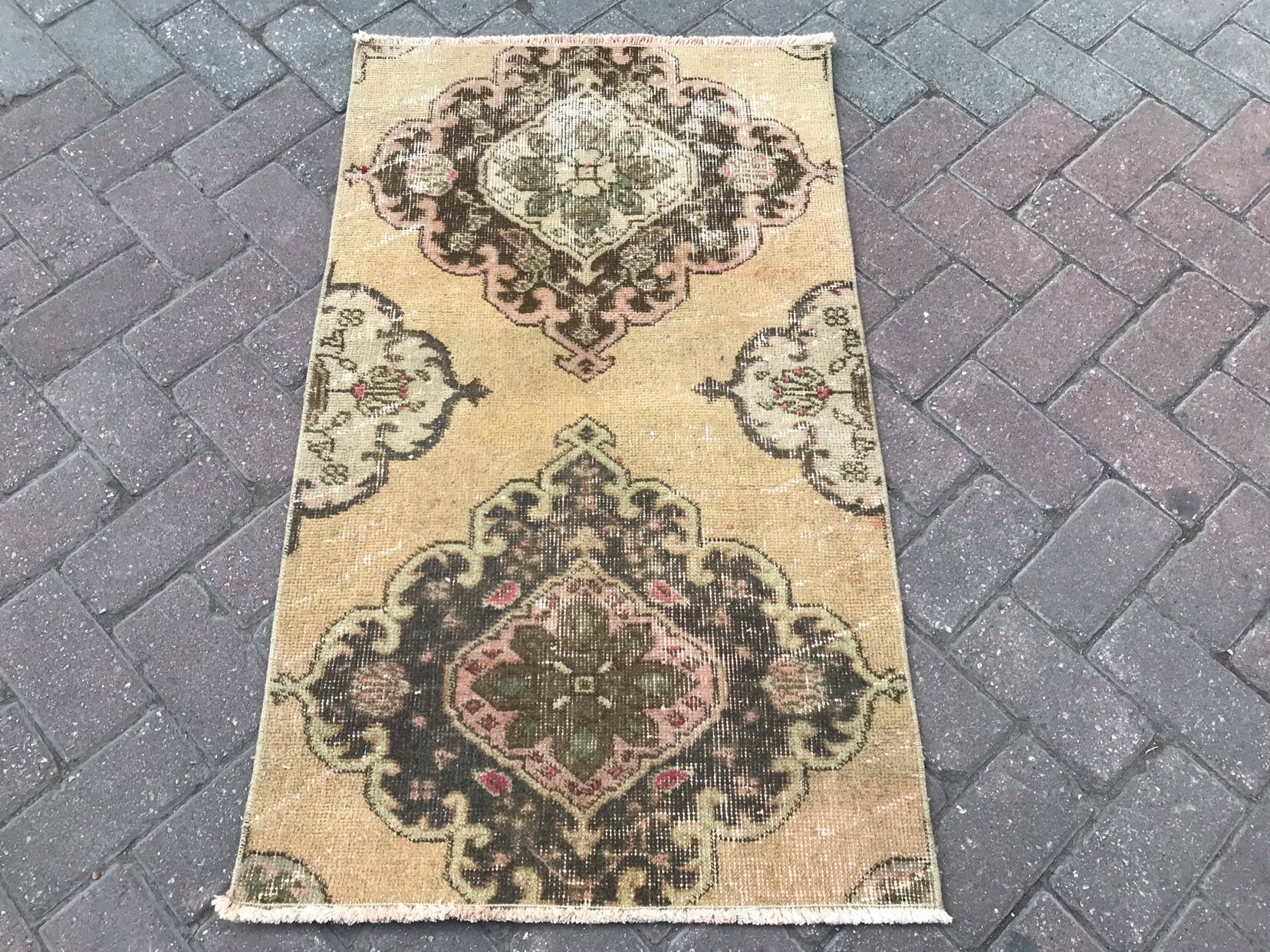 Small Rug Boho Small Rug Vintage Small Rug Area Small Rug | Etsy