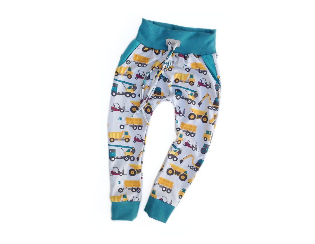 Construction Vehicles Toddler Joggers, Organic Baby Boy Clothes,newborn ...