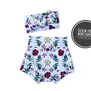 Swedish Folk Art High Waisted Bummies and Top Knot Headband | Etsy