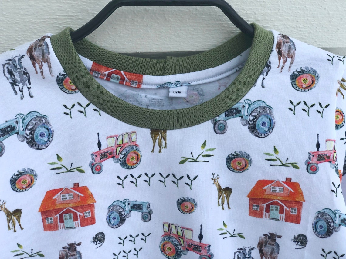 Farm Life Toddler Boy Sweatshirt Tractor and Farm Animals - Etsy