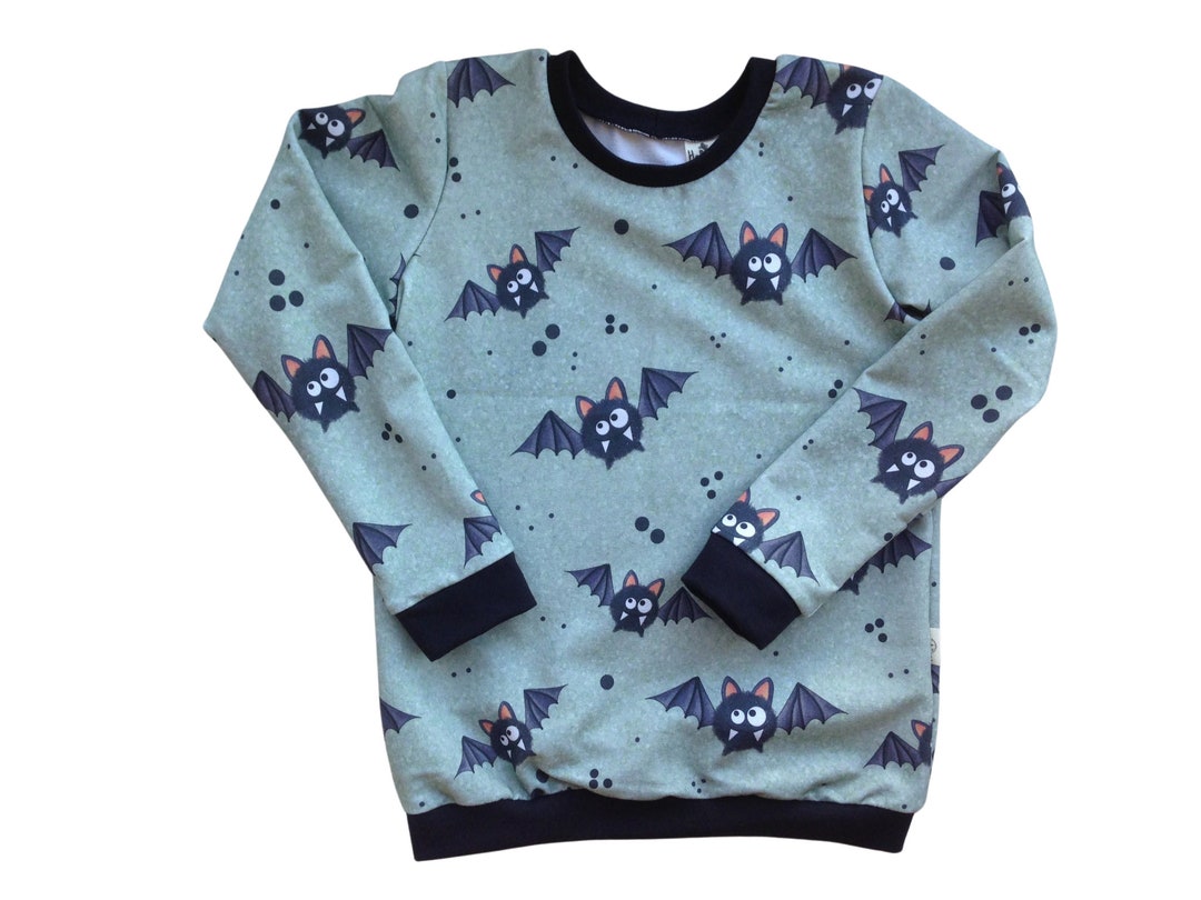 Spooky Cute Bats Toddler Sweatshirt, Gender Neutral Organic Baby ...
