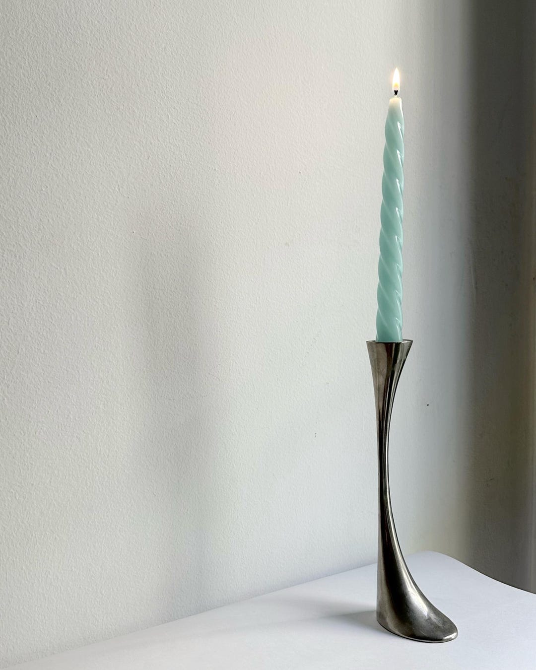 Vintage 1970s Modernist Metal Candle Holder - Etsy