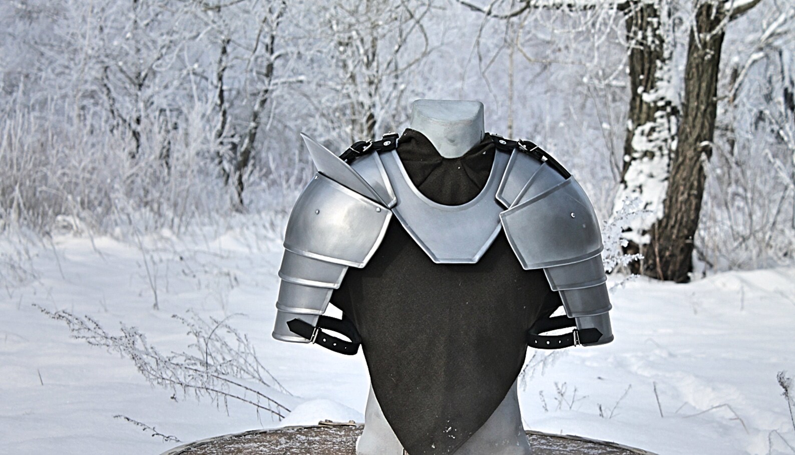Pauldrons With Comb Larp Pauldrons Knight Pauldrons Larp - Etsy