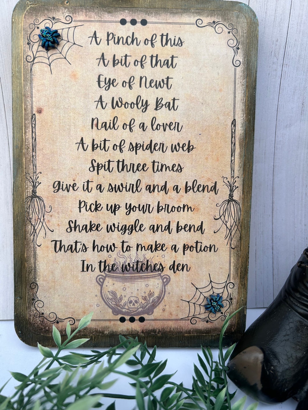 Kitchen Witch Wooden Hanging Sign, Witch Sign, Kitchen Witch Decor ...