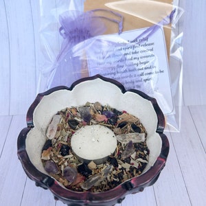 Witch Healing Spell Salt Bowl, Witchcraft Ritual, Offering Bowl, Altar ...