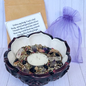 Witch Healing Spell Salt Bowl, Witchcraft Ritual, Offering Bowl, Altar ...