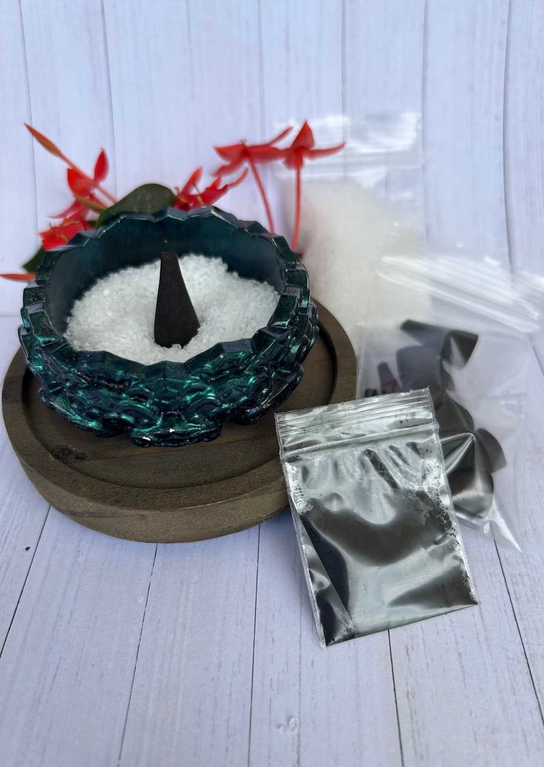 Incense Kit, Black Witch Salt Incense Kit, Incense Burner Bowl, Incense ...
