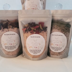 Botanical Bath Tea: Herbal Salt Soak, Self Care Set - Etsy