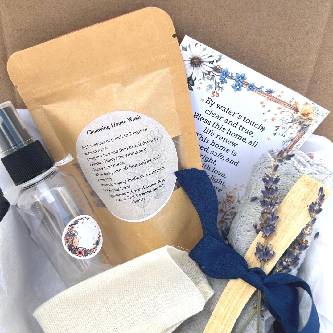 Home Blessing Smudge Kit: Cleansing Wash, Palo Santo & Spell Card - Etsy