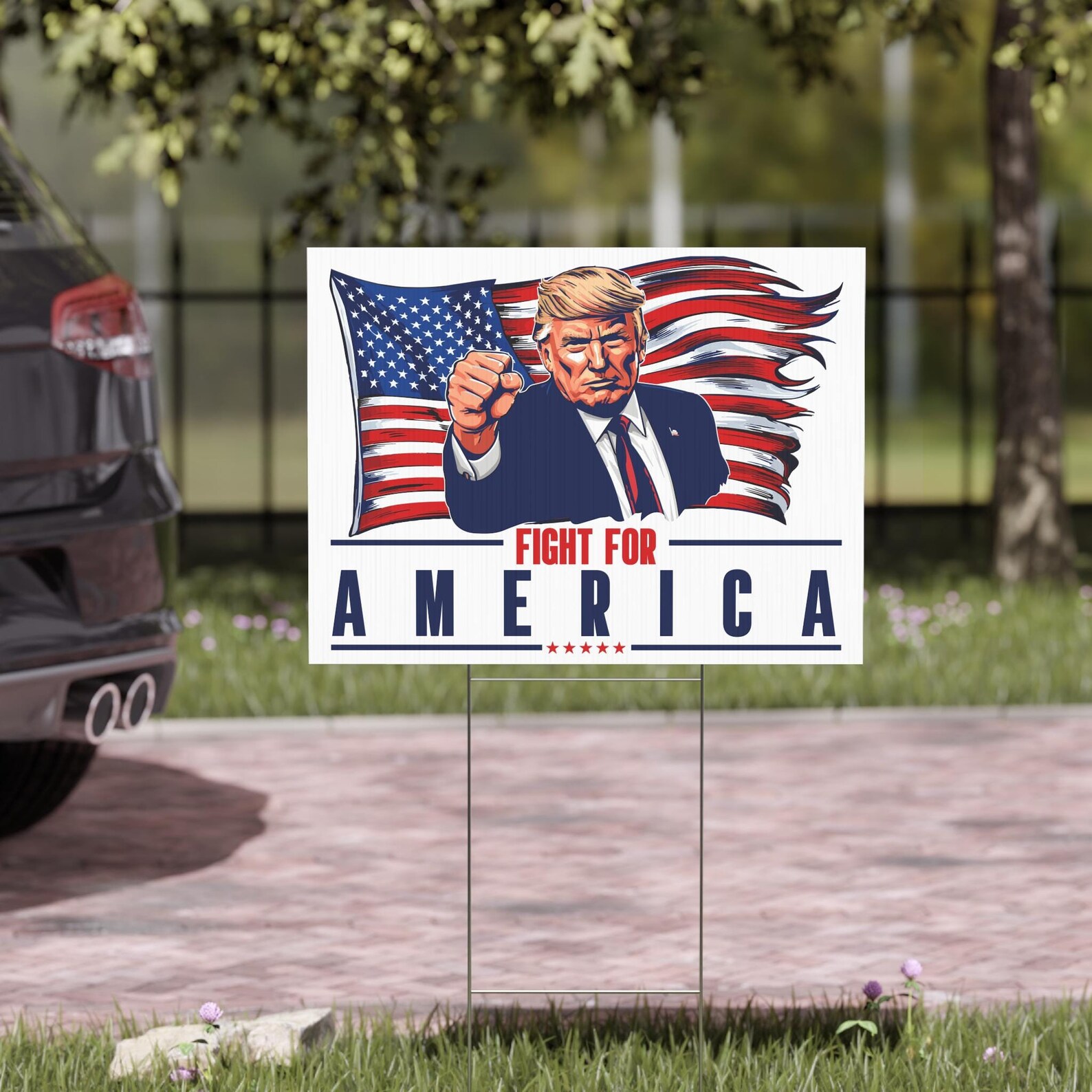 Trump Yard Sign, Trump 2024, Political House Sign, Fight for America ...