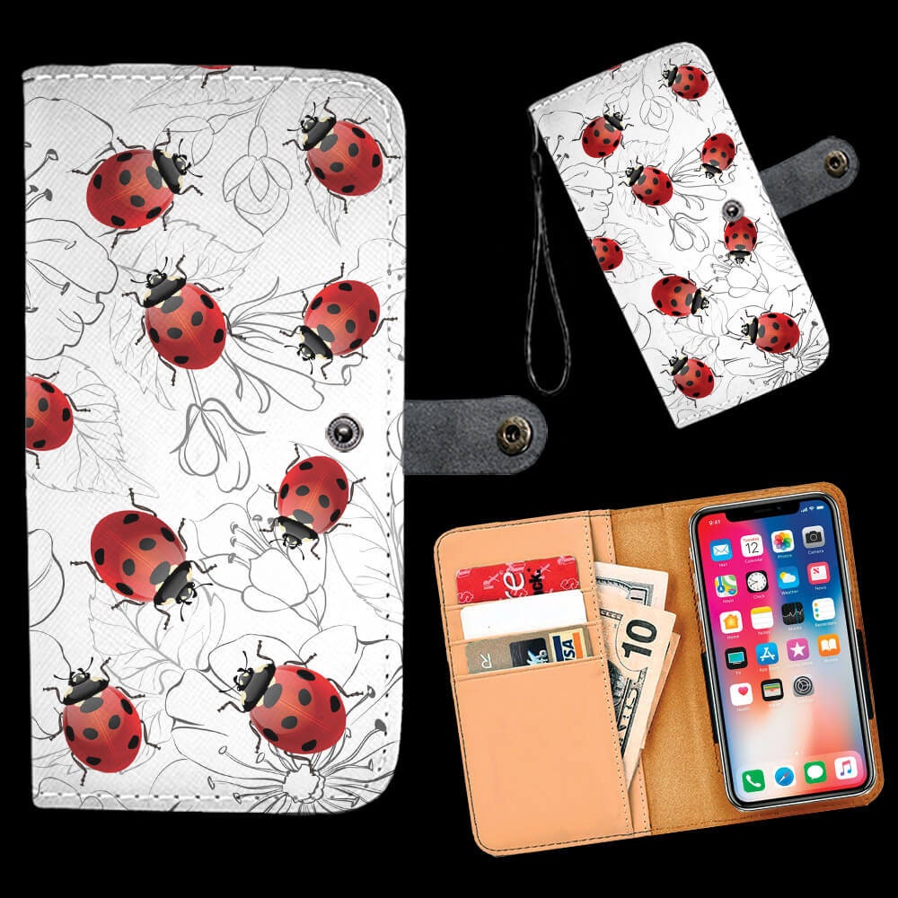 Ladybug Phone Wallet Case, Ladybug Ladybird Lover Gift Idea, Card Case ...