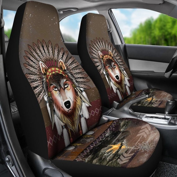Native American Wolf Universal Front Car Seat Covers Protection set of 2 Gift for Her or Him Christmas Gift Birthday Gift Etsy