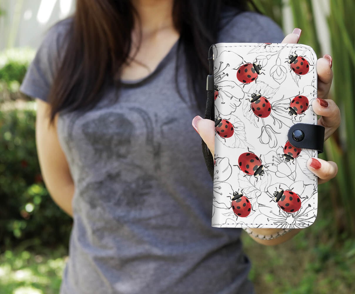 Ladybug Phone Wallet Case, Ladybug Ladybird Lover Gift Idea, Card Case ...