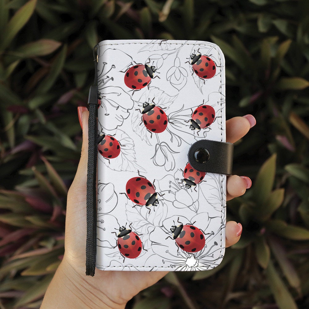 Ladybug Phone Wallet Case, Ladybug Ladybird Lover Gift Idea, Card Case ...
