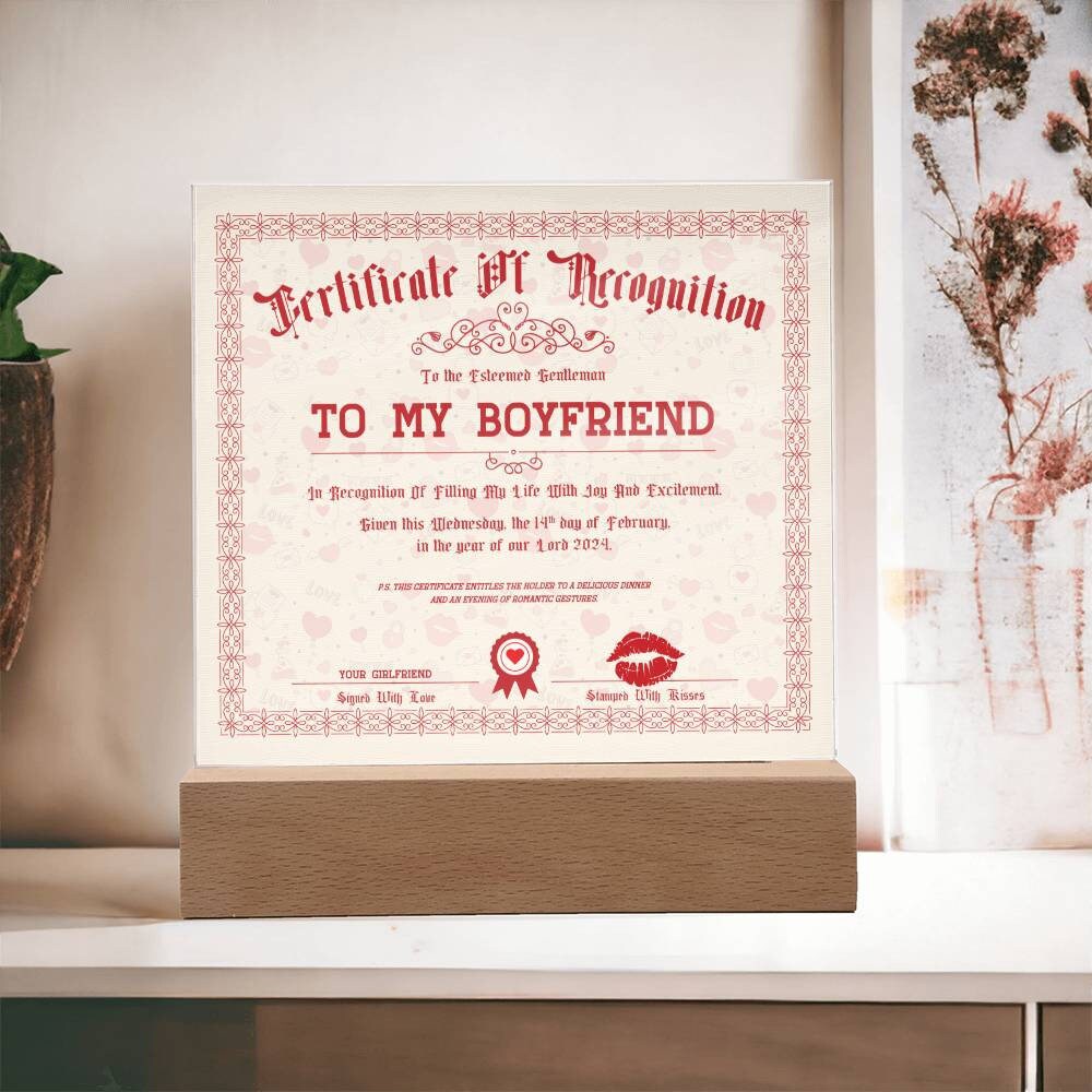 Acrylic Awards Appreciation Gifts for Boyfriend, Office Desk Acrylic ...