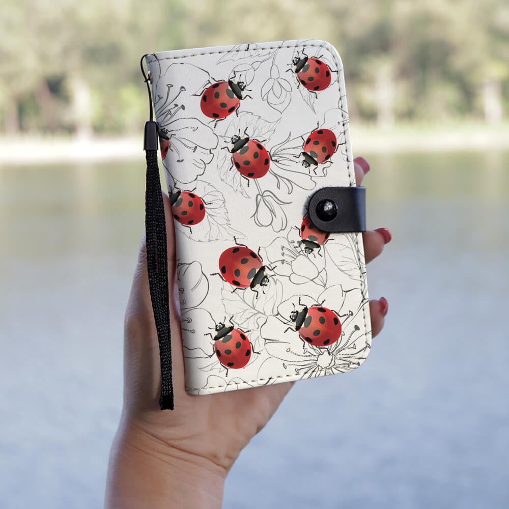 Ladybug Phone Wallet Case, Ladybug Ladybird Lover Gift Idea, Card Case ...