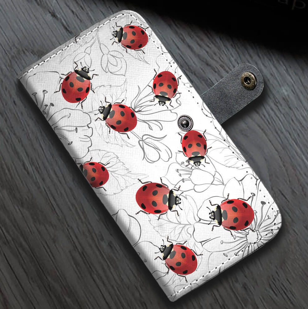 Ladybug Phone Wallet Case, Ladybug Ladybird Lover Gift Idea, Card Case ...