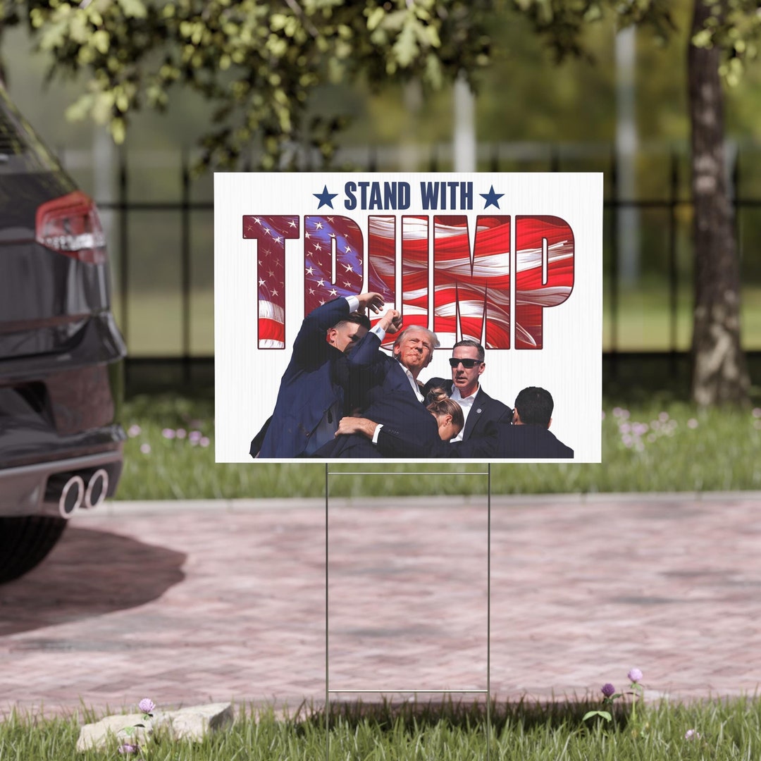 Trump Yard Sign, Trump 2024, Political House Sign, Fight for America ...