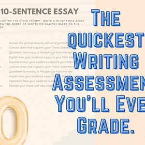 The 10 Sentence Essay Printable - Etsy