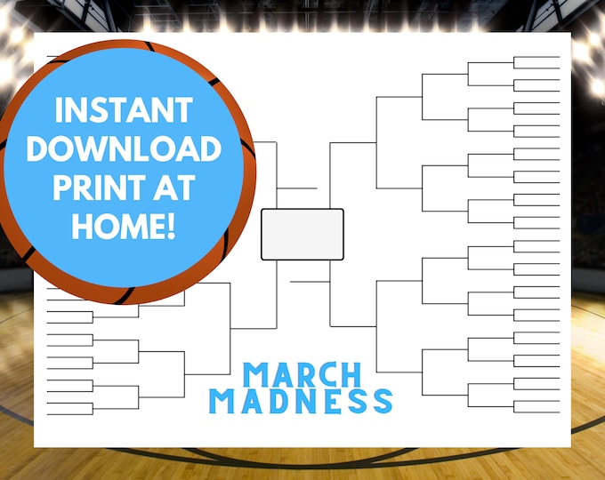 March Madness Bracket / Instant Download Printable - Etsy