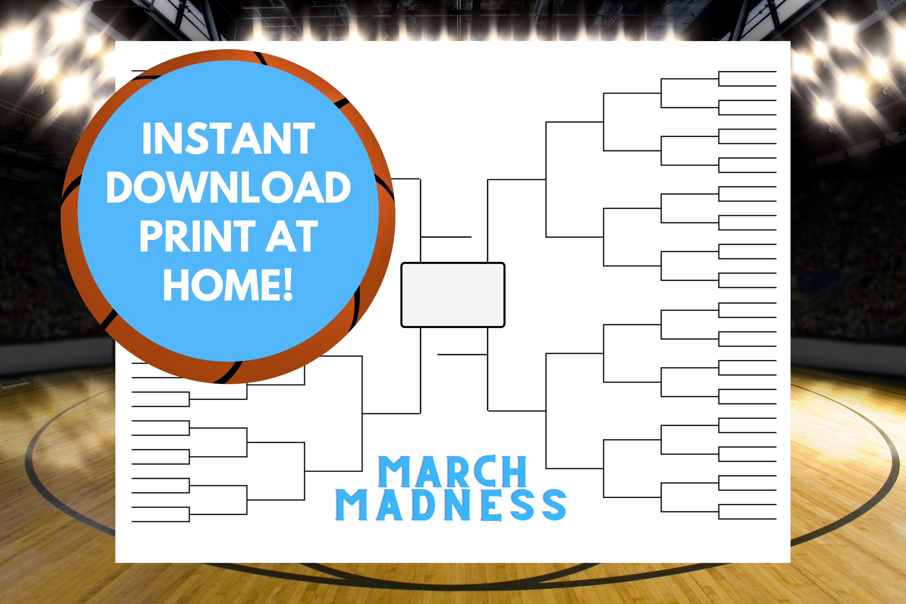 March Madness Bracket / Instant Download Printable - Etsy