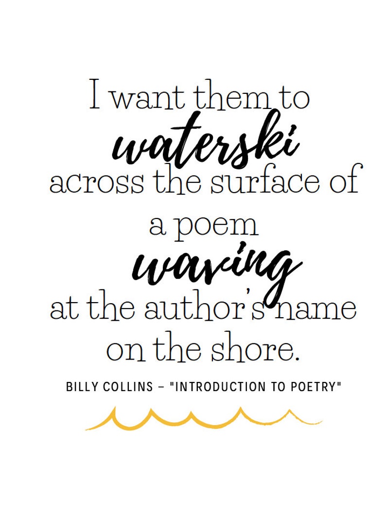 Poetry Digital Printables Artwork Bundle / Maya Angelou, Billy Collins ...