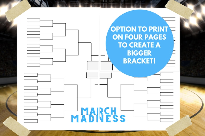 March Madness Bracket / Instant Download Printable - Etsy
