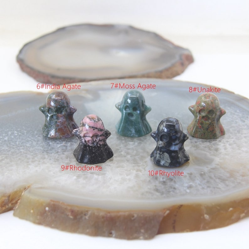 1.3inch Hand Carved Ghost Statue Home Decormini Gemstone - Etsy