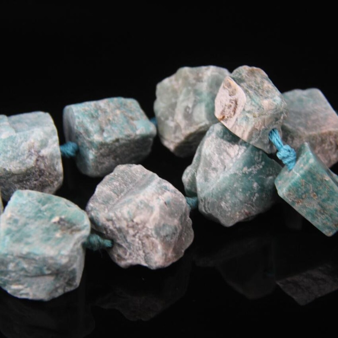 Full Strandbig Hole Raw Peru Amazonite Rough Nuggets Loose | Etsy