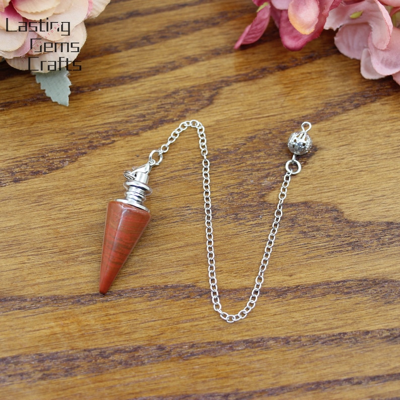 Gemstone Point Pendulum, Healing Crystal Necklace, Divination Tool - Etsy